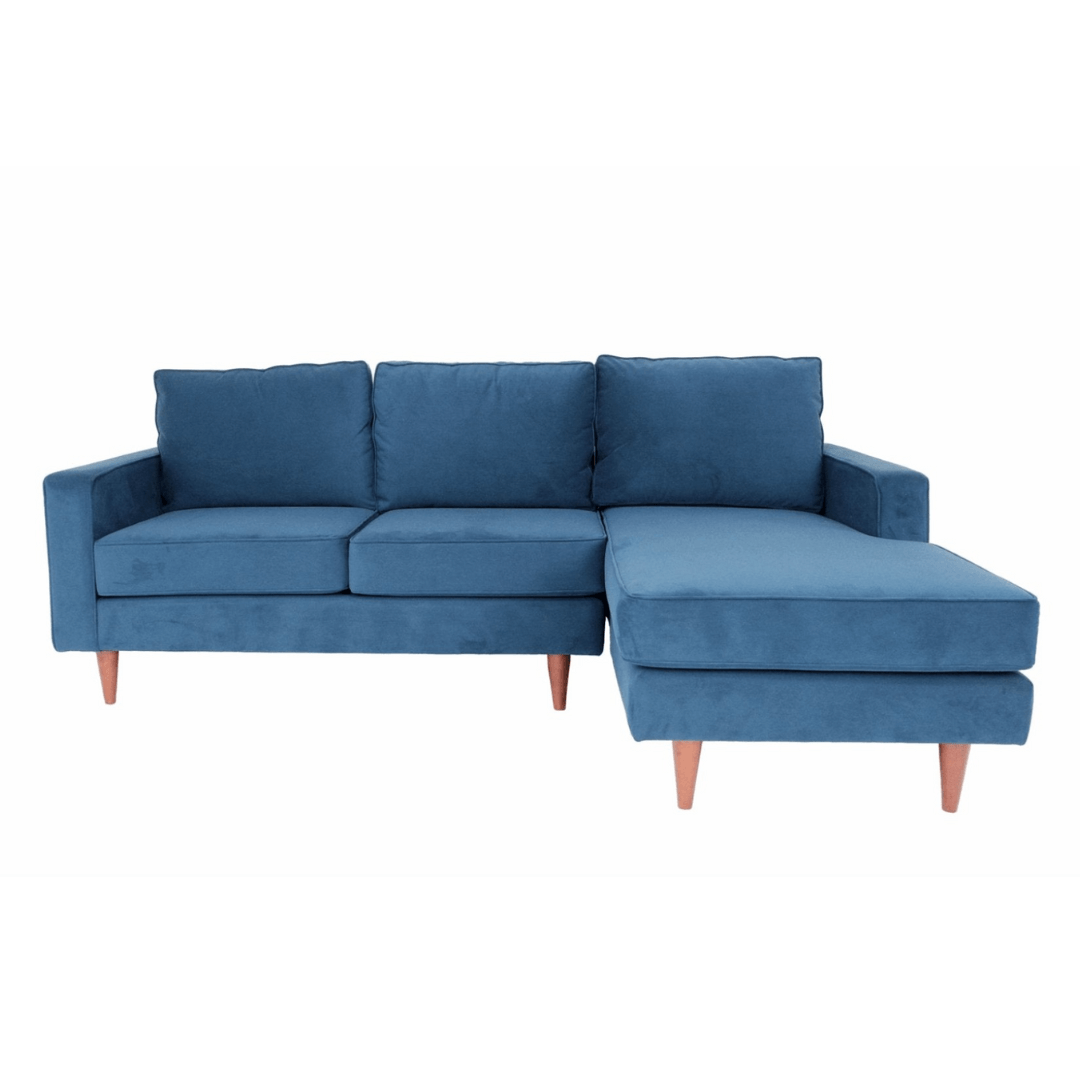 MCM Fabric L Shape RF Chaise Sectional Sofa 108" (2 Colors) – Revel Sofa