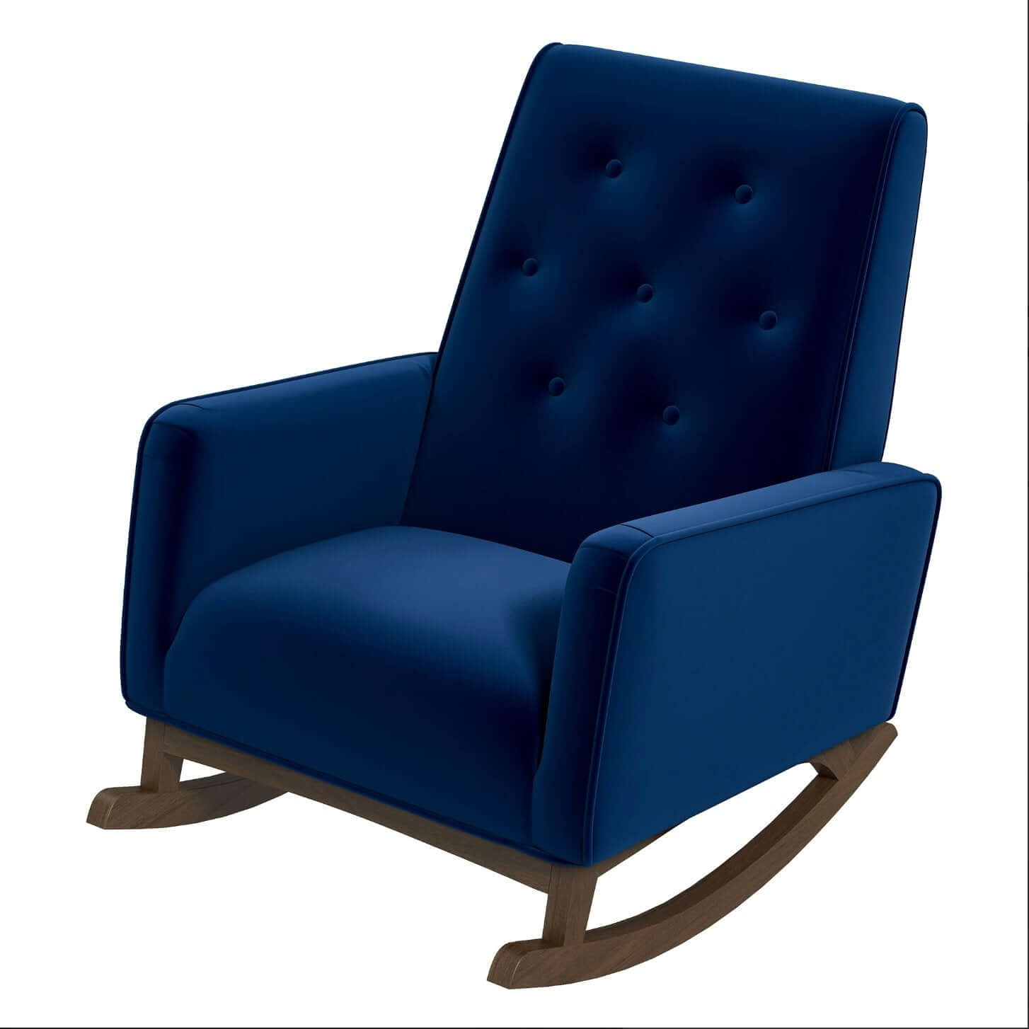 Tufted Fabric Solid Wood Rocking Chair – Revel Sofa